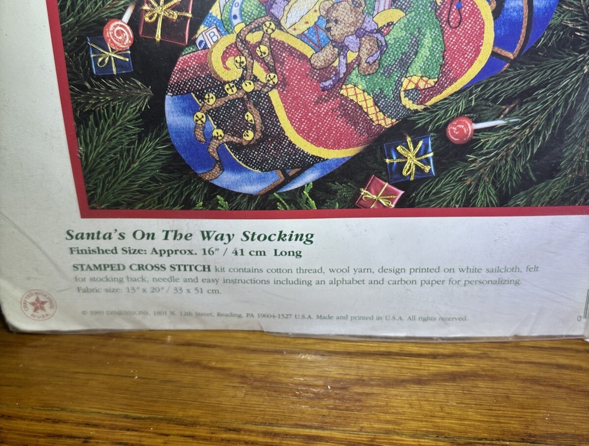 Christmas Santa Stocking Cross Stitch Antique Santa Stocking Pattern
