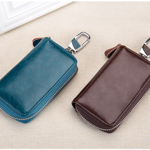 Leather Key Organizer Wallet Portable Household Key Kit Women | eBay ...