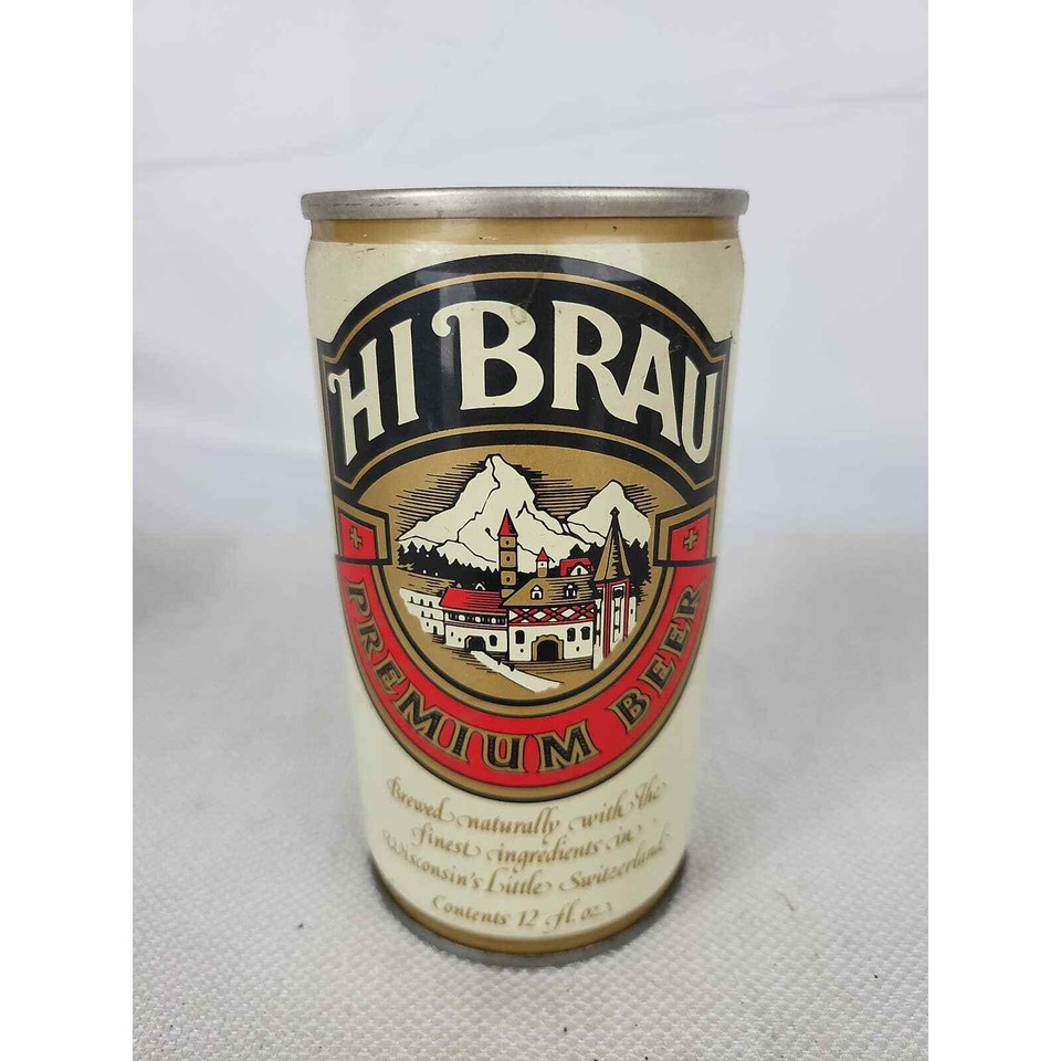 Hi Brau Premium Beer Huber Brewing Co Monroe WI Pull Tab Beer Can EMPTY ...