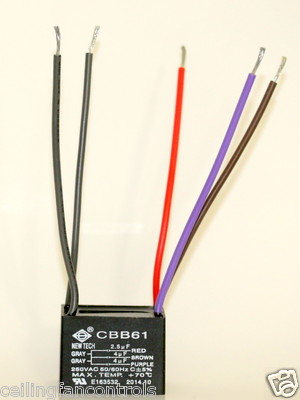 Capacitors - Ceiling Fan Capacitor 5 Wire