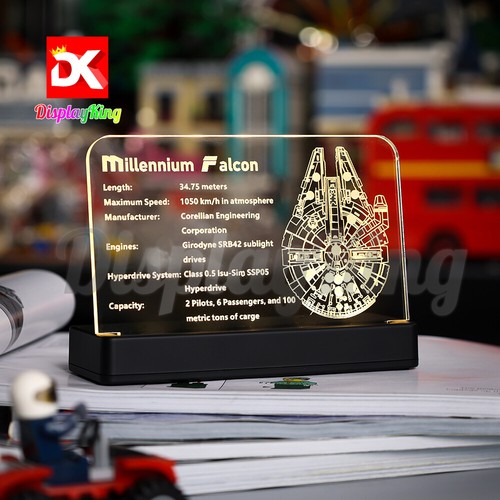 Display King-LED display plaque for Lego Star Wars Millennium Falcon ...