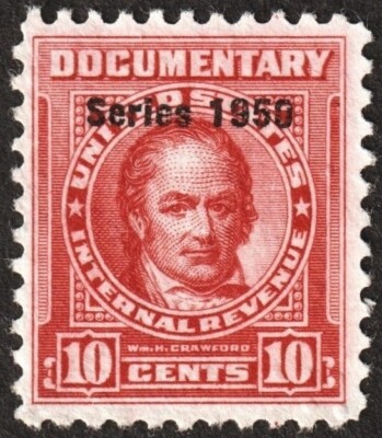 PAPER-GEM:scott#R542 US documentary revenue stamp usa 1950 overprint ...
