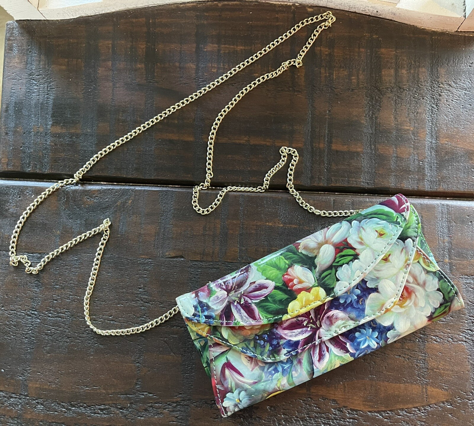 Madden Girl Purse Floral Double Envelope Crossbody Clutch Wallet | eBay