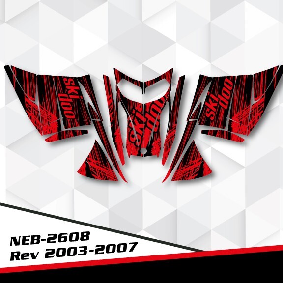 FOR SKI-DOO REV MXZ SUMMIT RENEGADE HOOD SIDE WRAP GRAPHIC KIT 03-07 ...