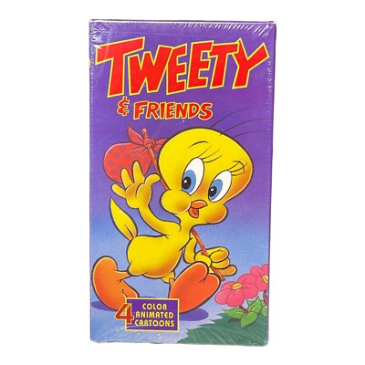 Tweety & Friends VHS 4 Color Animated Cartoons 1993 Looney Tunes Big ...