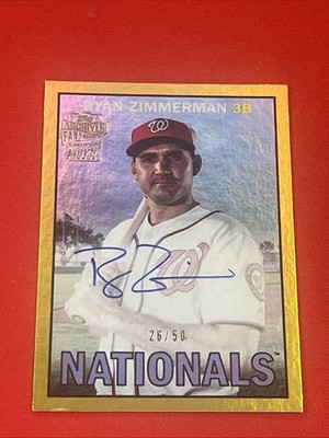 Ryan Zimmerman 2025Topps Archives Gold Autograph # /50 Nationals | eBay