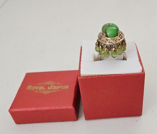 Sterling Silver TJC 925 RJ Designer Royal Jaipur, Mojave Green ...