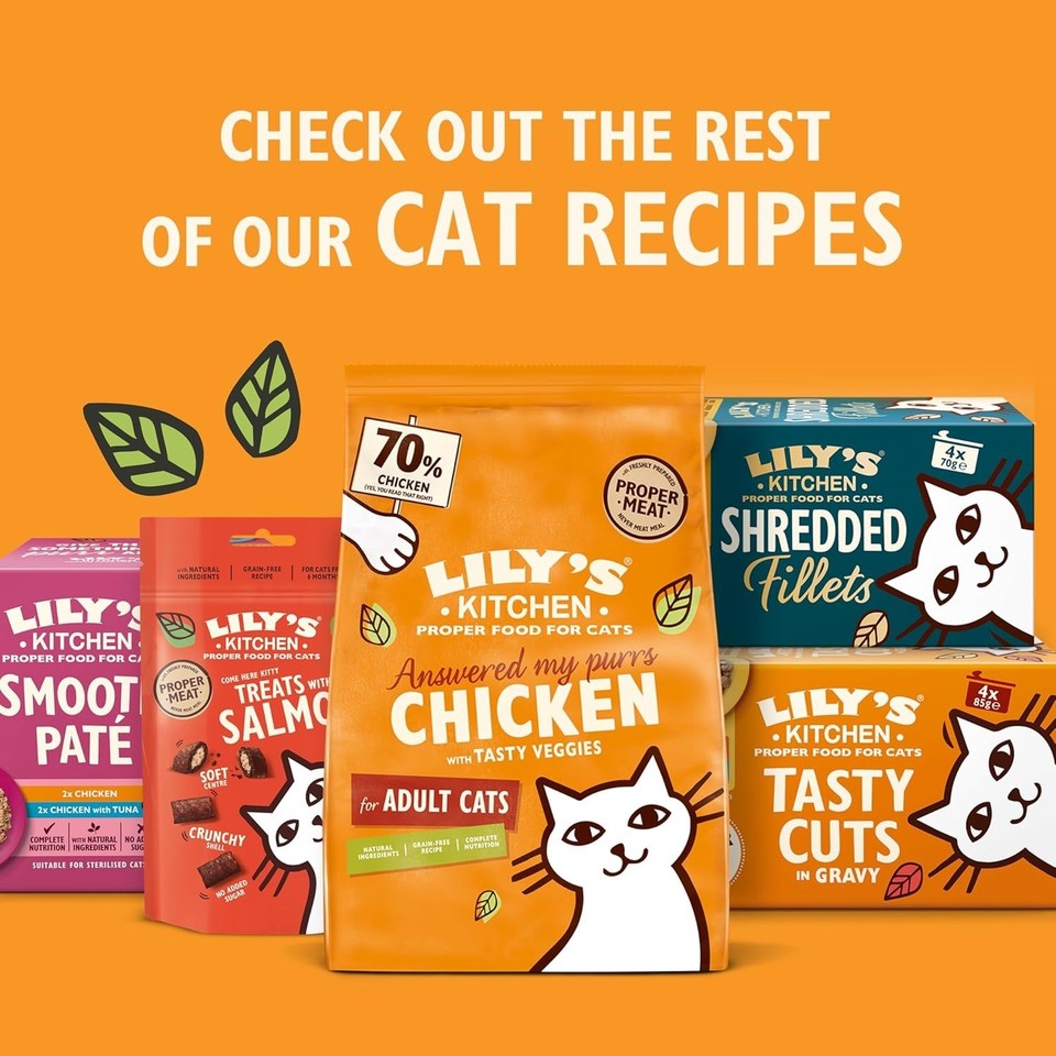 Lily's Kitchen Grain-Free Cat Food Paté - 4 Flavors, Complete Nutrition ...