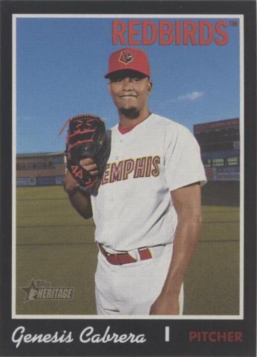 2019 Topps Heritage Minor League Edition - Genesis Cabrera #156 Black ...