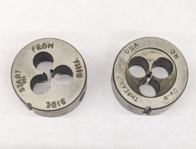 2 Threadit 4-40 NC Round Dies 1" OD Solid Die CS Carbon Steel USA | eBay