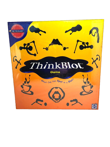 VINTAGE ThinkBlot Board Game Spot in a Blot by Mattel 1999 NIB Like ...
