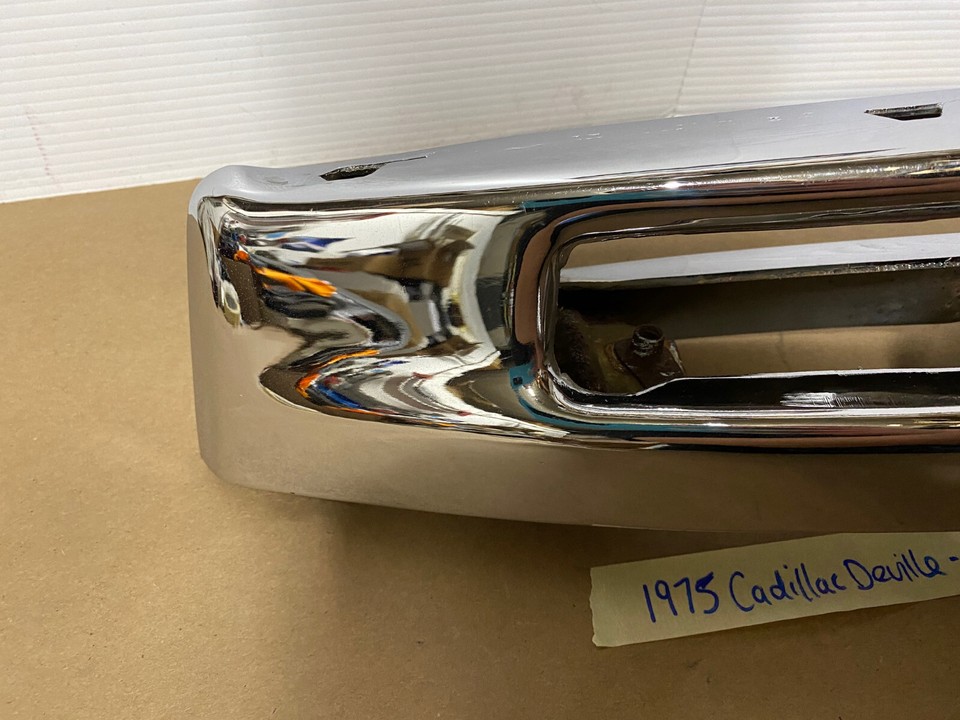 OEM 75 Cadillac Deville LEFT DRIVER SIDE BACK REAR CHROME BUMPER END | eBay
