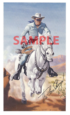 The Lone Ranger Illustration Card Beautiful 4" X 7" Color Print | eBay