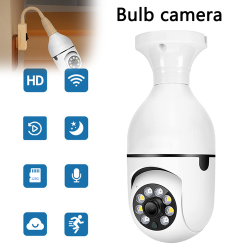 Full HD 1080P Wireless Wifi IP Camera E27 Bulb Home Security Lamp Light ...