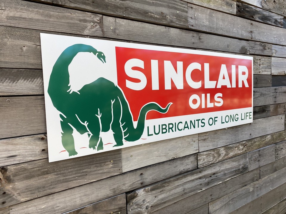 Antique Vintage Old Style Sinclair Oils Service Station Sign | eBay