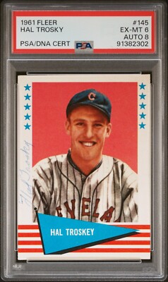 1961 Fleer #145 Hal Trosky SIGNED PSA 6 EX-MT / Auto 8 (d. 1979) | eBay