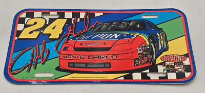 1996 Jeff Gordon DuPont #24 Monte Carlo NASCAR Plastic License Plate ...