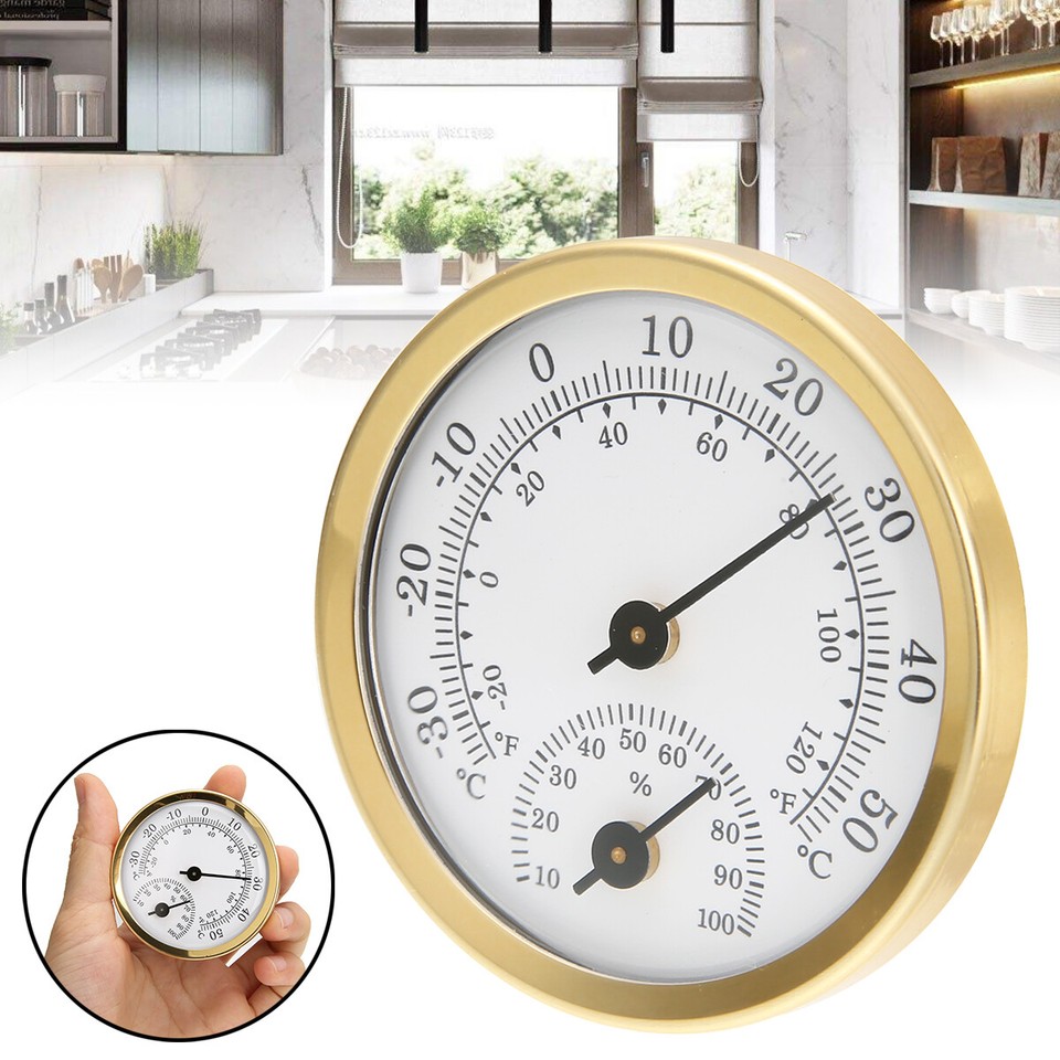 Indoor Analog Humidity Temperature Meter Gauge Thermometer Hygrometer ...
