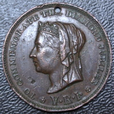 1897 QUEEN VICTORIA VRI DIAMOND JUBILEE MEDAL - Wigan June 22, 1897 ...