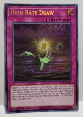 YUGIOH HIGH RATE DRAW SECRET BLAR-EN018 1 ST. EDITION LIGHT PLAYED | eBay
