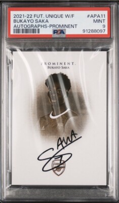 2021-22 Futera Unique W/F BUKAYO SAKA Autograph Prominent /15 Arsenal ...