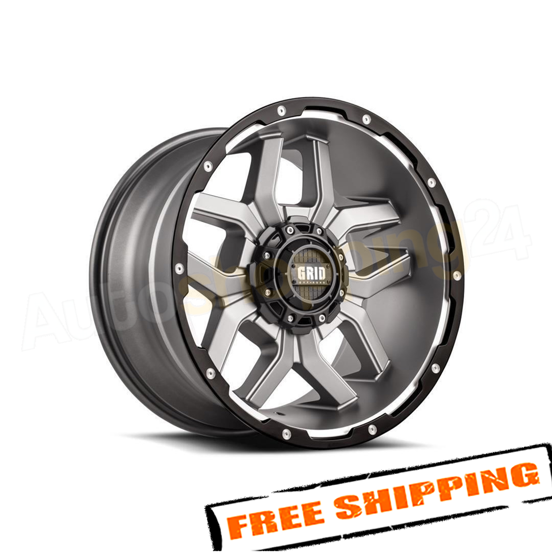 Grid Wheels 20x9 0 6x135/139.7 106.00 GD07 Matte Anthracite w/ Black ...