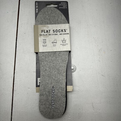 Flat Socks Trim To Fit Sockless Insoles No Slip Washable Unisex | eBay