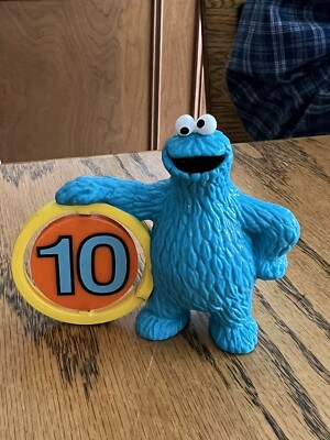 Sesame Street Cooki Figure Muppets Spinning 10Cracked Ring 90’s PVC Toy ...