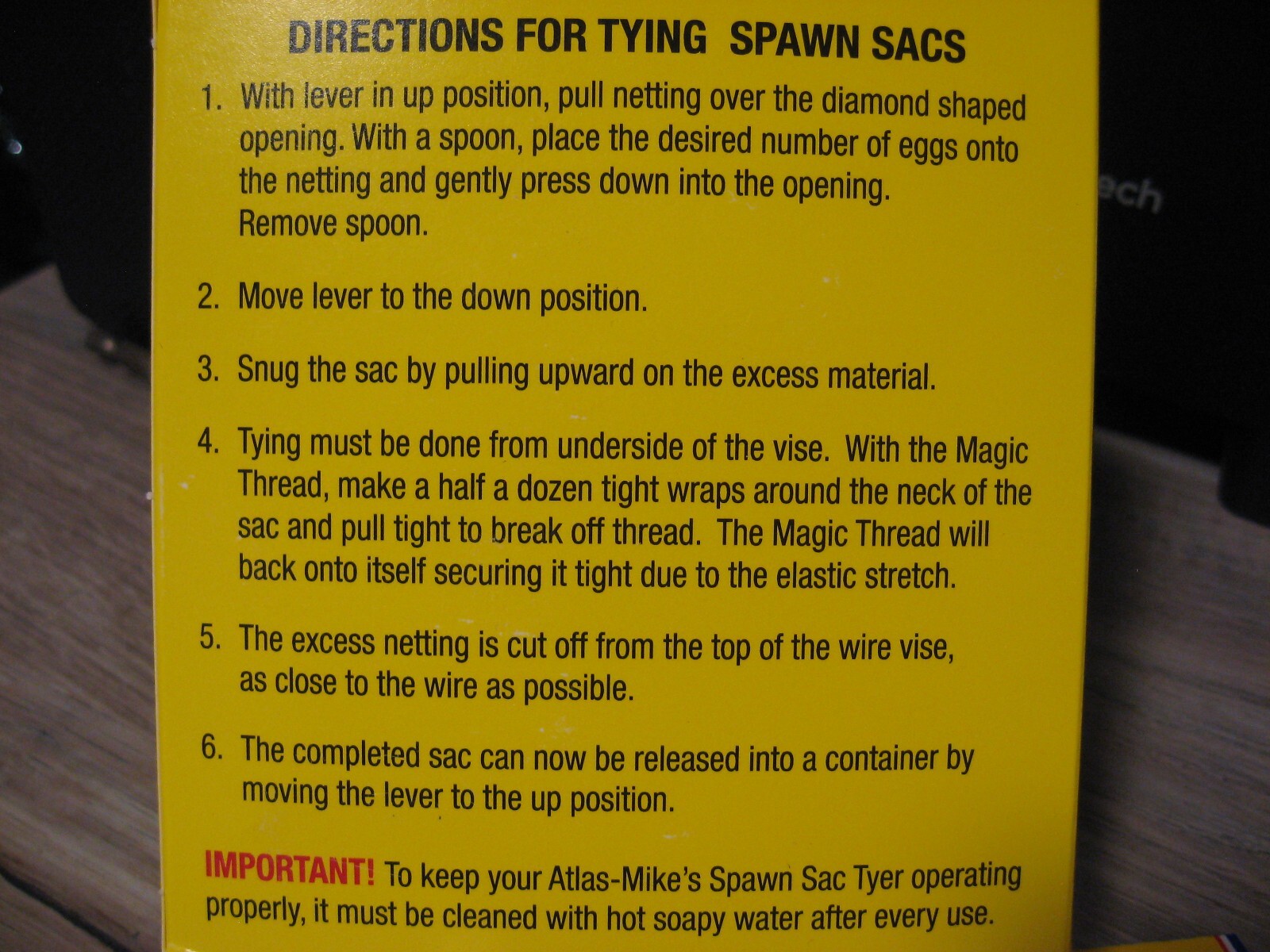 Atlas Mike's BAIT SAC TYER KIT Spawn Egg Sack Net Tying Floaters Thread ...