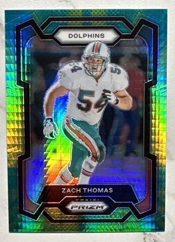ZACH THOMAS 2023 Panini Prizm Green Yellow Hyper #’d /175 Dolphins #181 ...