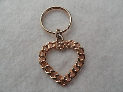 A Gold Heart Keychain | eBay