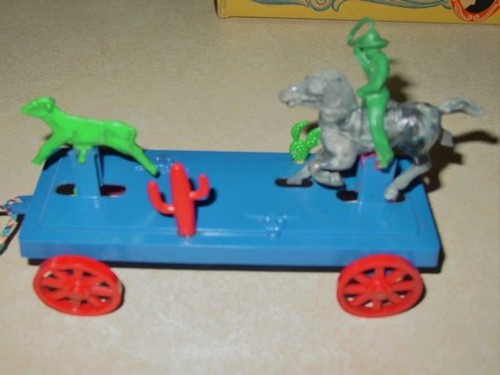 VTG Lido Toys : LASSO BILL - Plastic Action Pull Toy Cowboy (IN BOX ...