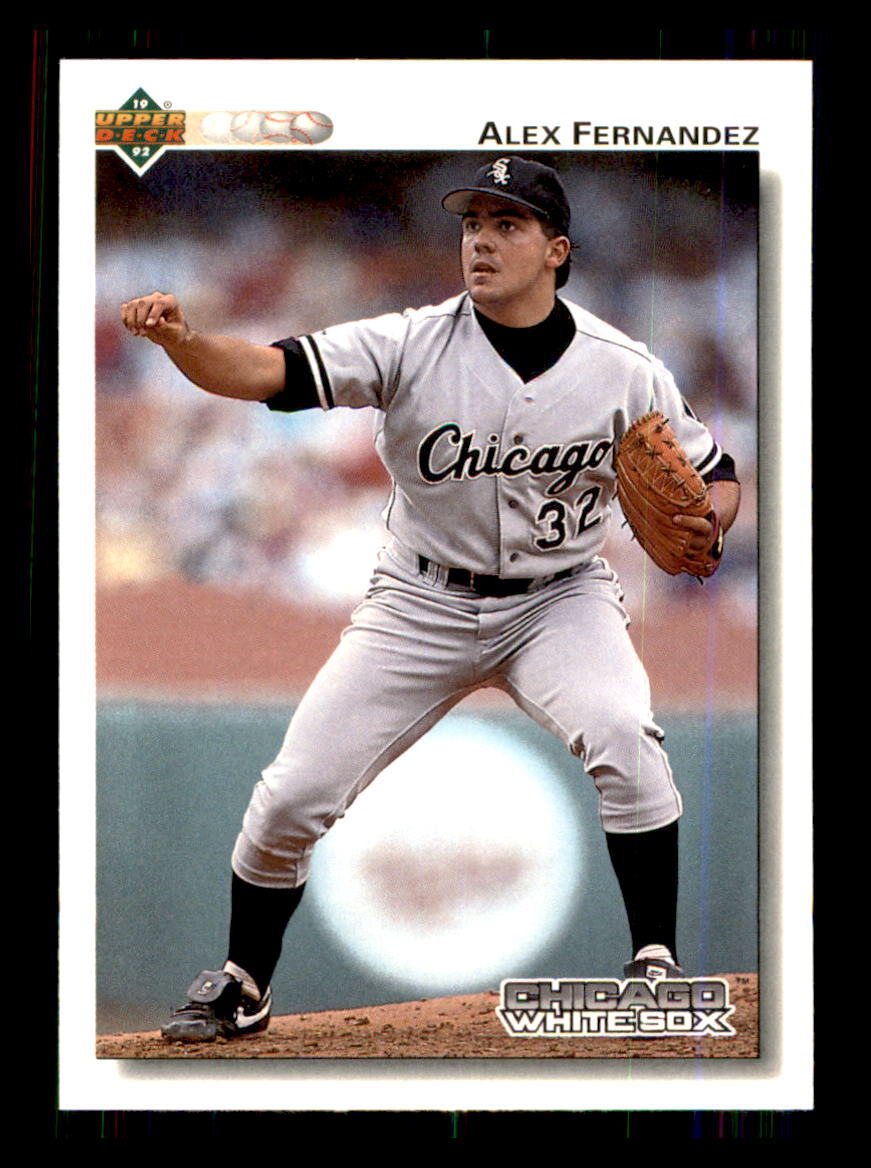 1992 BASEBALL 1992 Upper Deck Alex Fernandez Chicago White Sox #551 1 ...