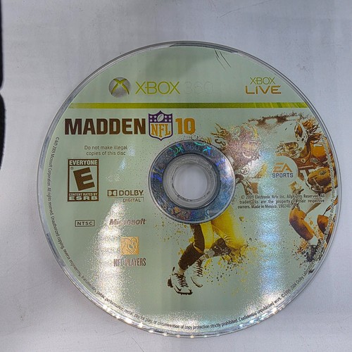 MADDEN 10 XBOX 360 Loose Disc Video Game No Case | eBay