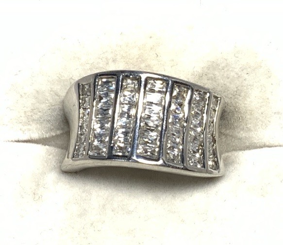 Meda Sterling Silver 925 CZ Dome Ring Size 5 KH03 | eBay