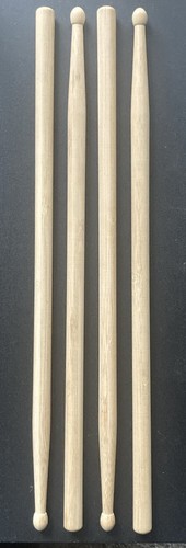 New 2 Pairs 16” 5A Wood Drum Sticks Durable Bamboo Beats Hickory Maple ...