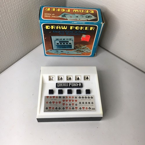 Draw Poker Machine Electronic Vintage Hand Held With Original Box | eBay