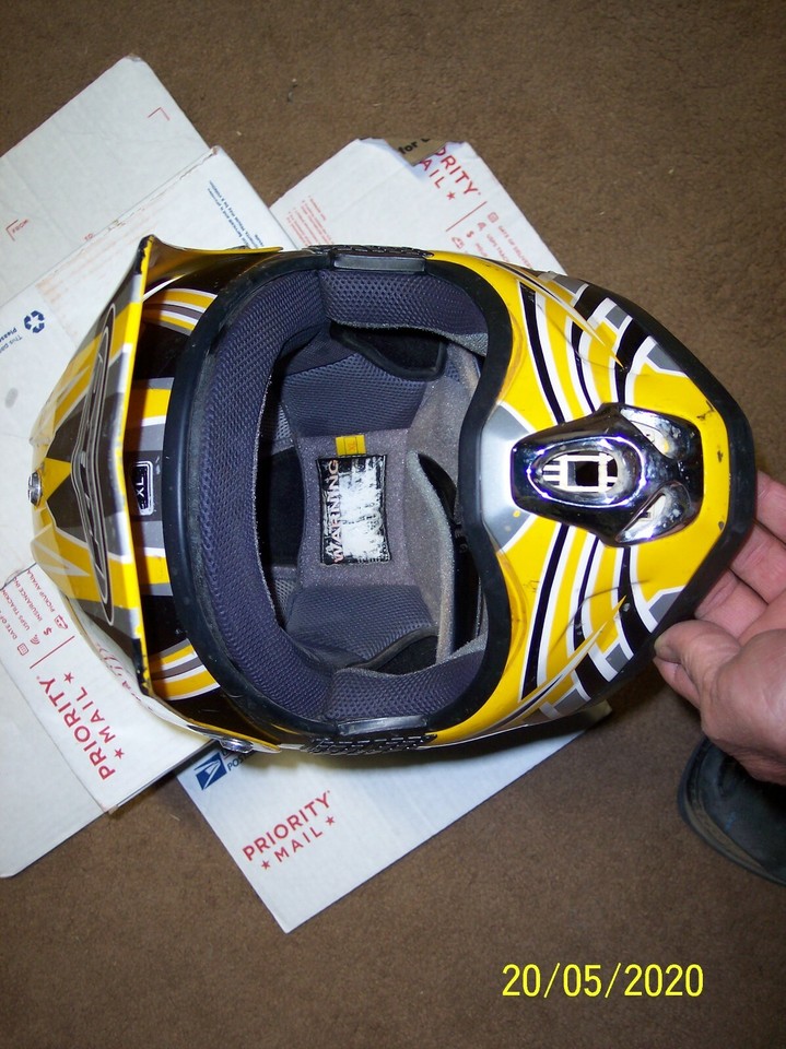 KBC Motorcycle Helmet TK-X Torque Yellow Black Size XL | eBay