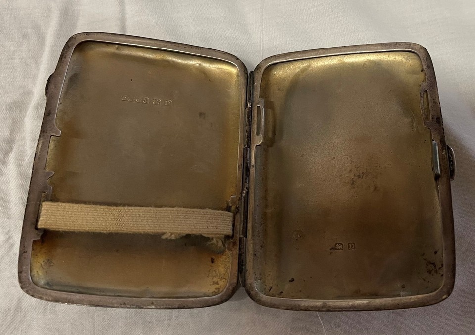 Antique Sterling Silver Cigarette Case Birmingham circa 1903-1928 | eBay UK