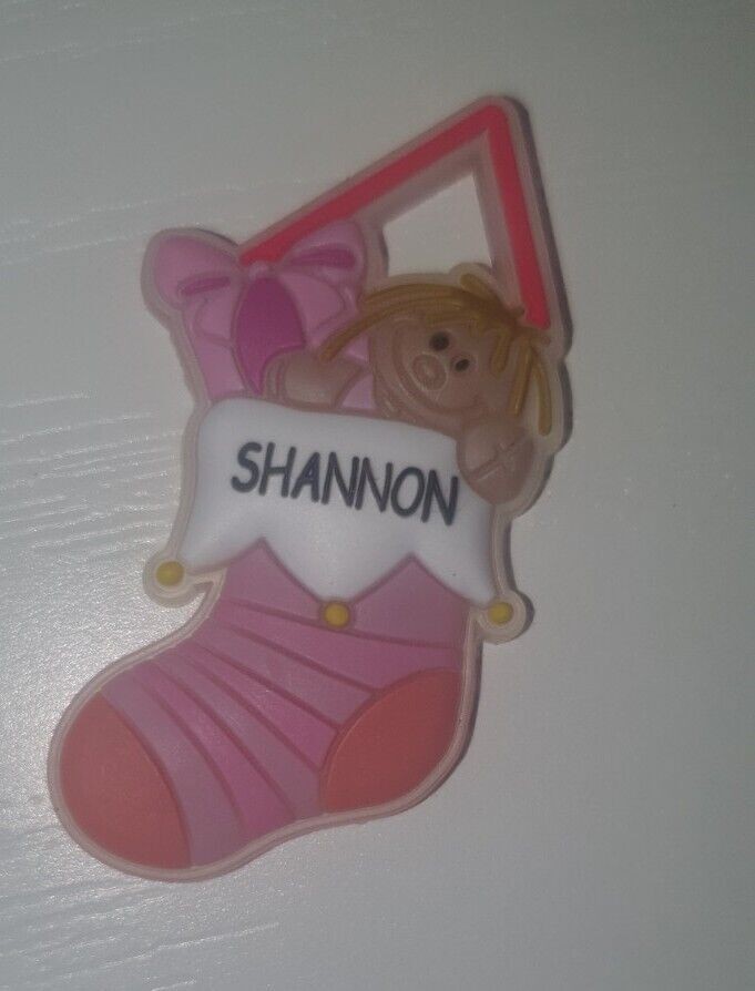 Children's Personalised Rubber Boy/Girl Names Christmas Tree Hanging ...