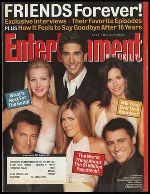 MARCH 5 2004 ENTERTAINMENT WEEKLY, CAST OF FRIENDS, ANISTON, KUDROW ...