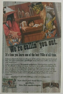 Deadlands Shootout At High Noon Print Ad Game Poster Art PROMO TCG CCG ...