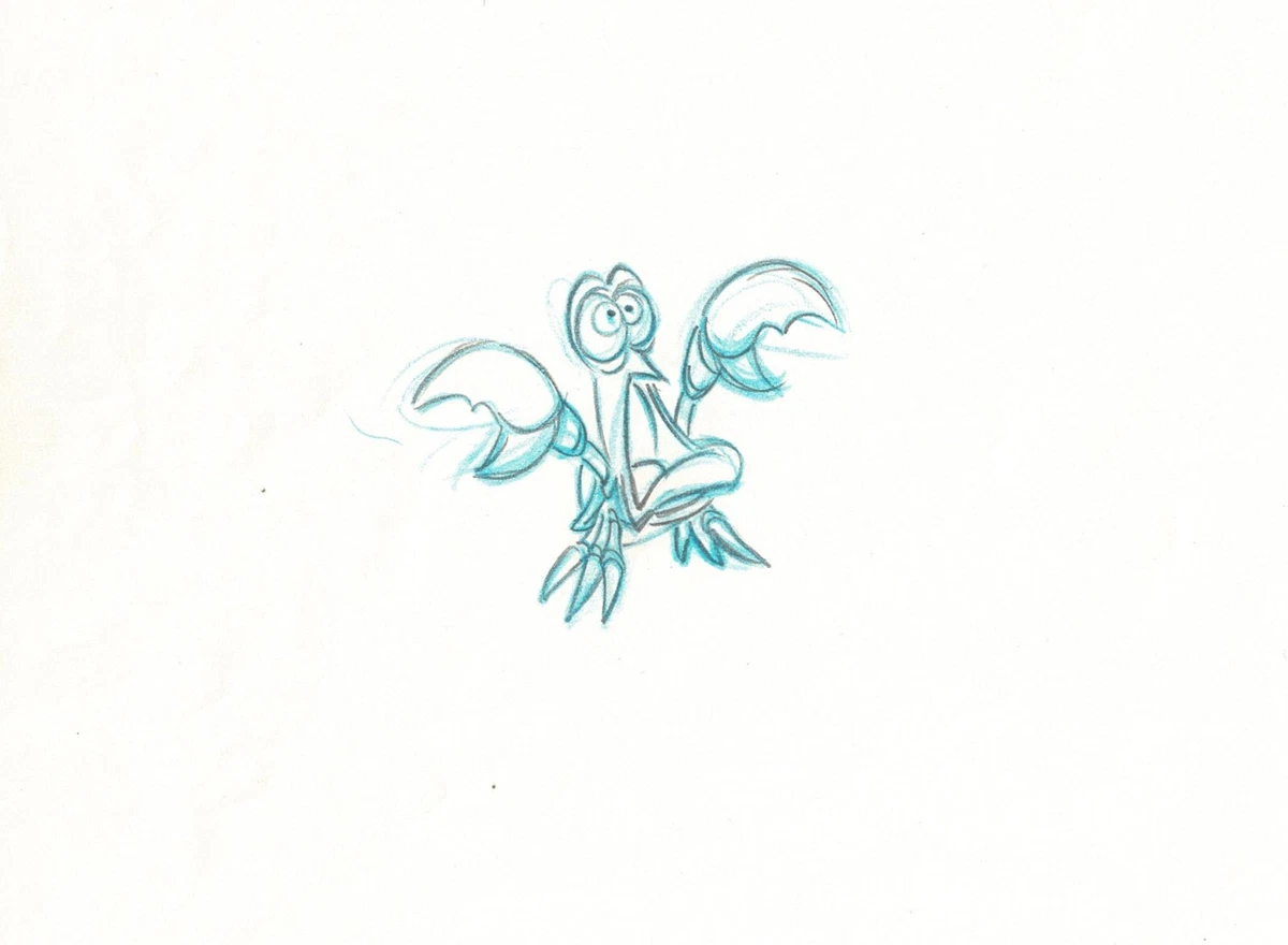 How To Draw Sebastian From Little Mermaid