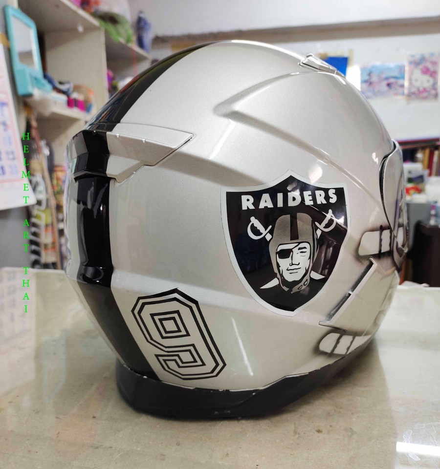 NFL RAIDERS AMERICAN FOOTBALL MOTORCYCLE HELMET | eBay
