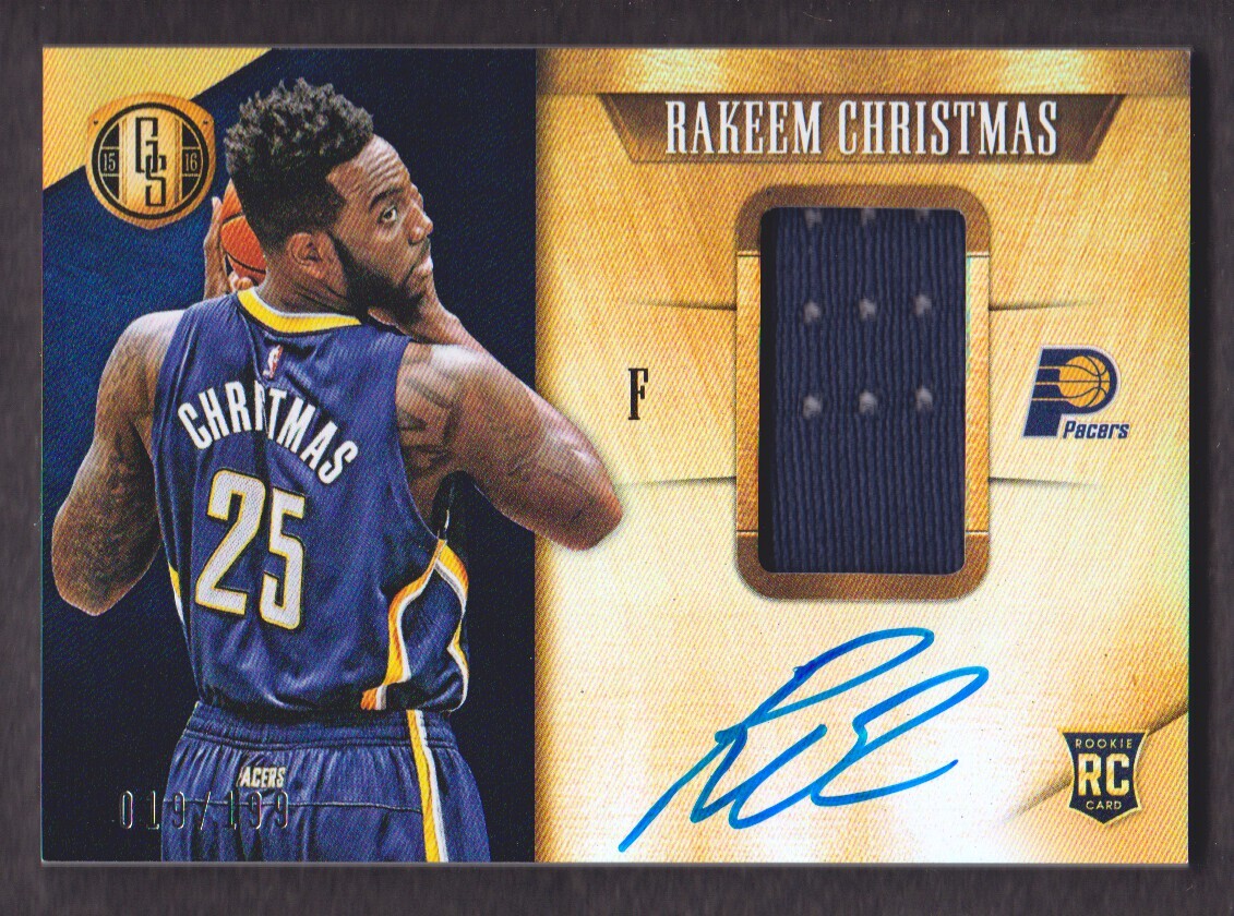 2015-16 Gold Standard Basketball #218 Rakeem Christmas RC Auto Jrsy ...