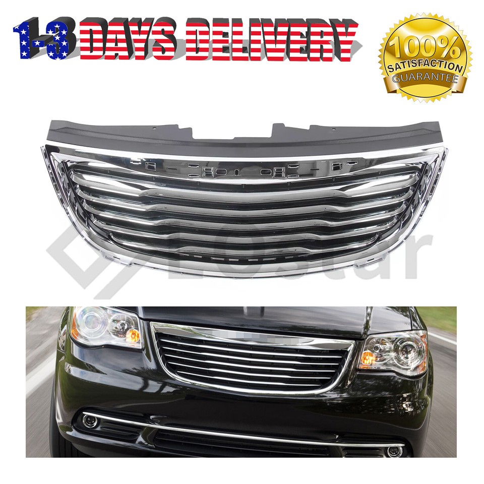 Front Grille Chrome Fits 2011-2016 Chrysler Town & Country CH1200350 ...