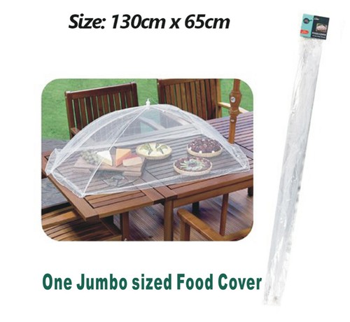 1pc Jumbo size Extra Large Food Cover Net Mesh Umbrella 130cm x 65cm ...