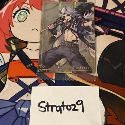 Genshin Impact - Arataki Itto - Bandai Wafer Card - Japanese Holo ...