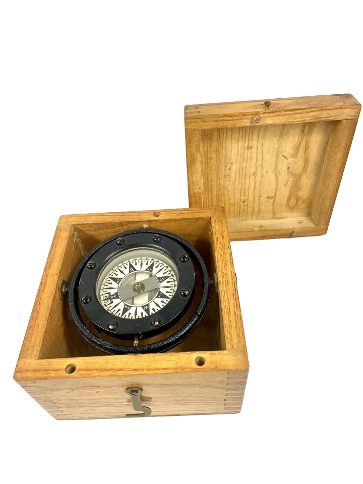 Vintage Maritime DIRIGO E. M. Sherman Nautical Sailing Ship Compass in ...