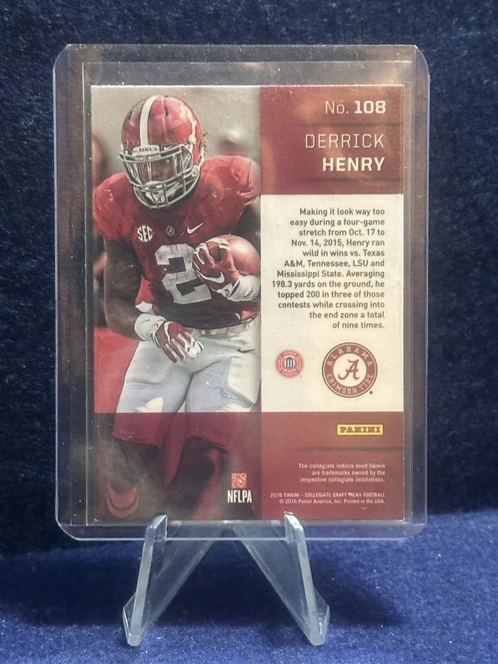 Derrick Henry ROOKIE CARD 2016 Panini Collegiate Draft Picks #108 ...